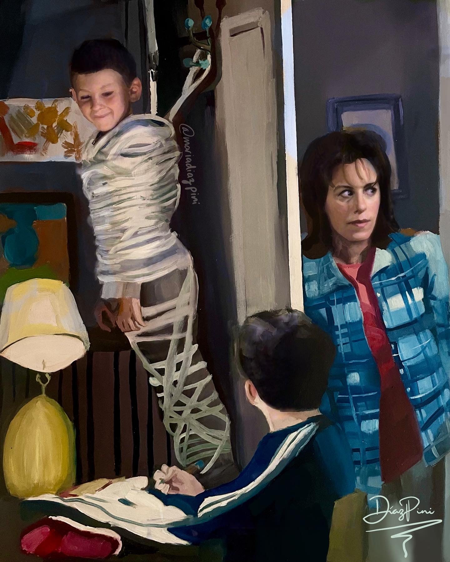 Have you seen Dewey? Oil Painting – Maria Diaz Pini