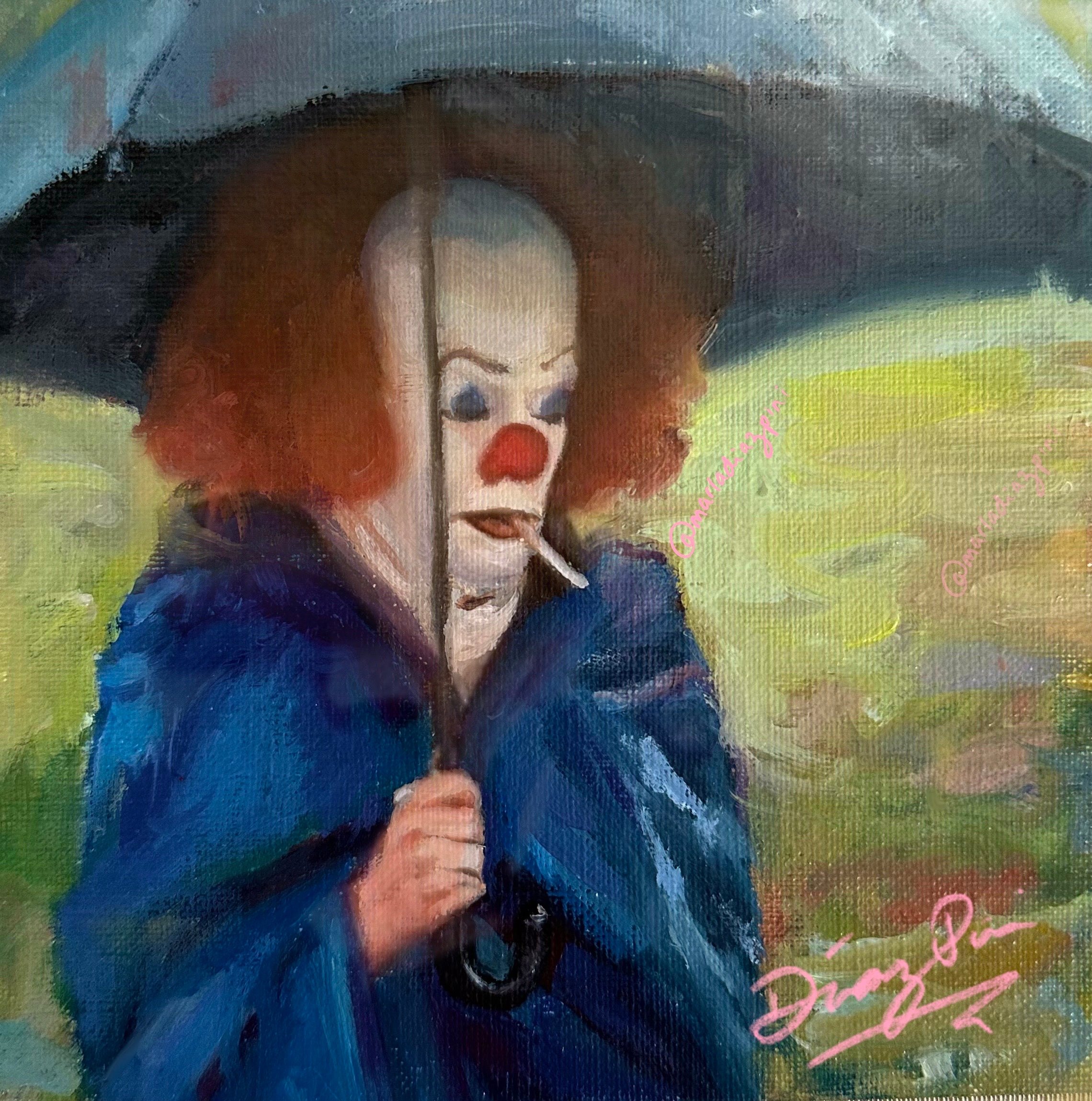 It Meme Oil Painting – Maria Diaz Pini